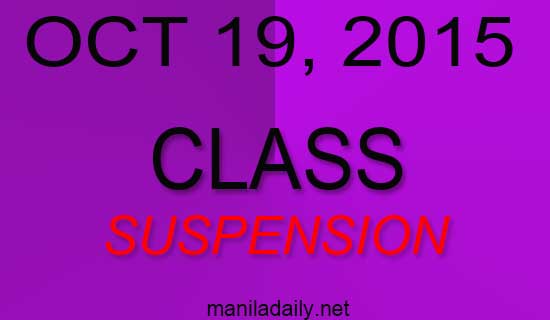 Announced: Walang Pasok October 19 Class Suspension | Manila Daily