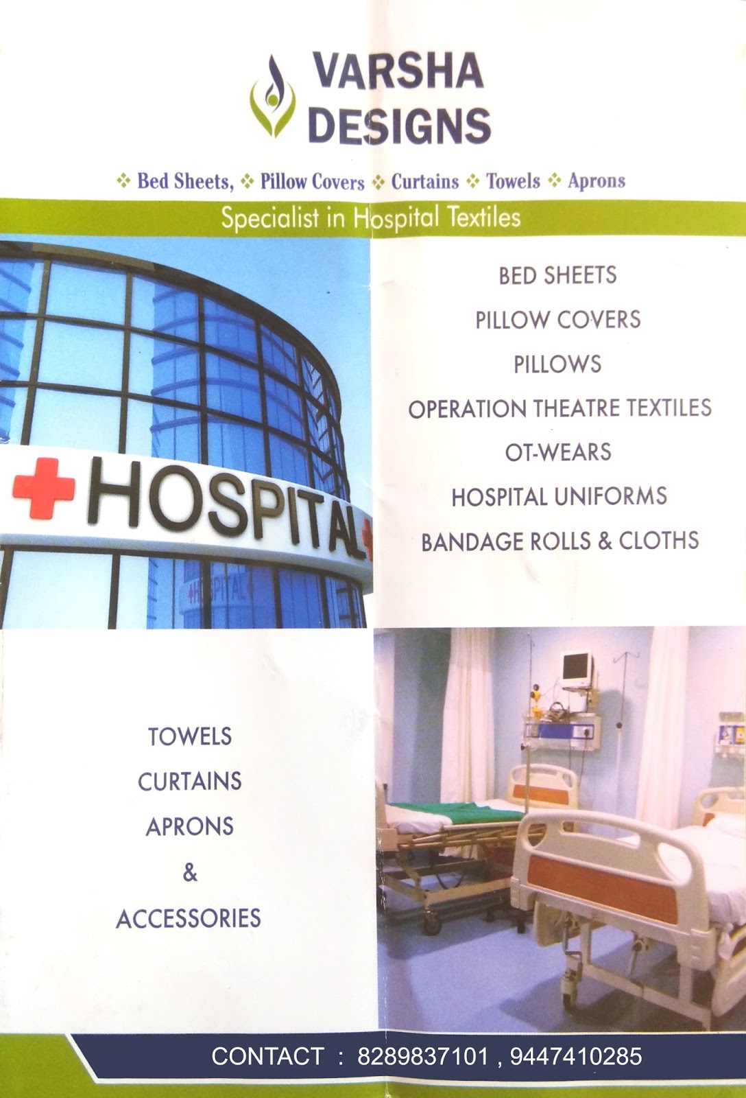 All types of hospital textiles available. Please contact.