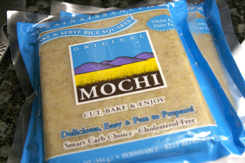 So There.: Hoisin Glazed Brown Rice Mochi with Roasted Edemame