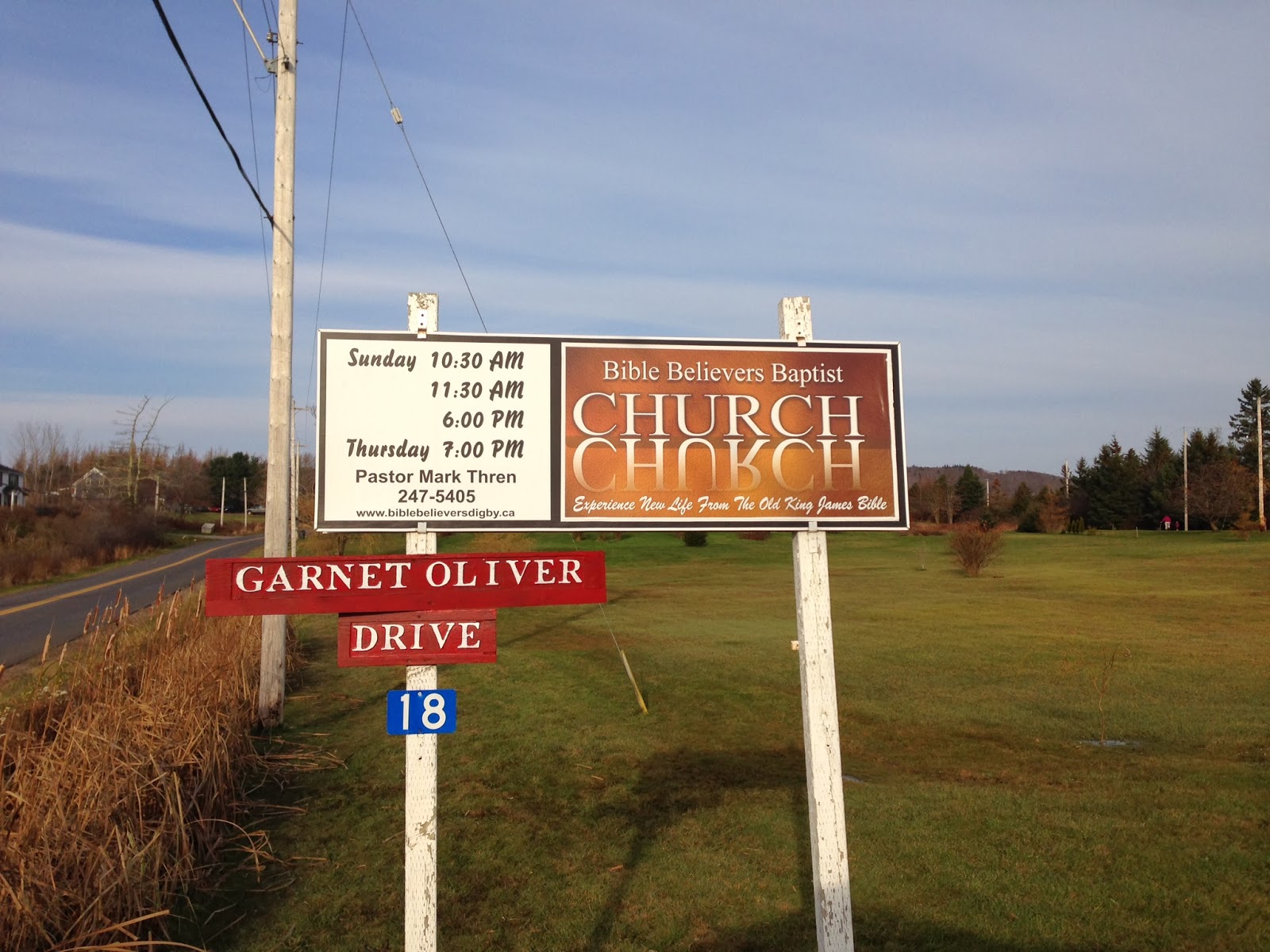 Evangelist Craig Cobb: BIBLE BELIEVER'S BAPTIST CHURCH - Digby, Nova Scotia