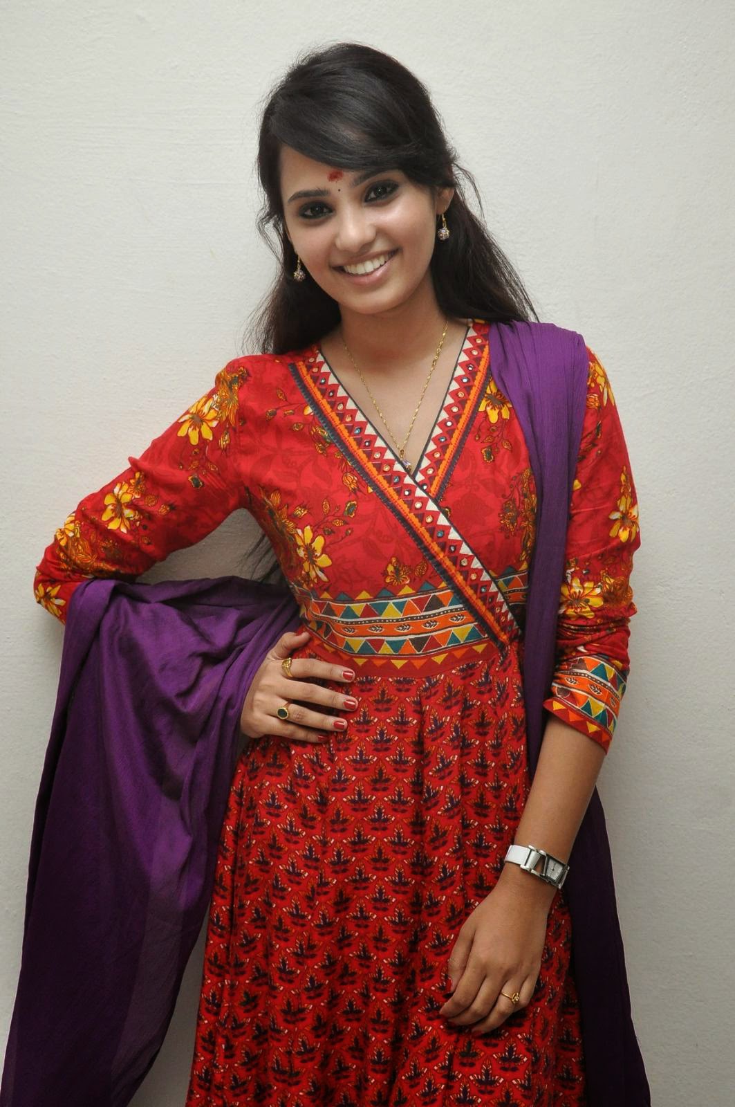 Tamil Actress Aarushi Latest Beautiful Stills In Churidar - Cine Gallery