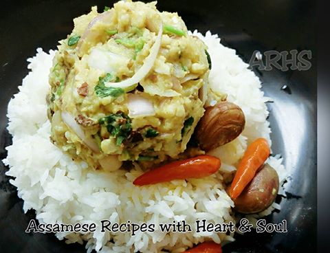 Assamese Recipes: Kothal Guti Pitika ( Mashed Jack Fruit seed)