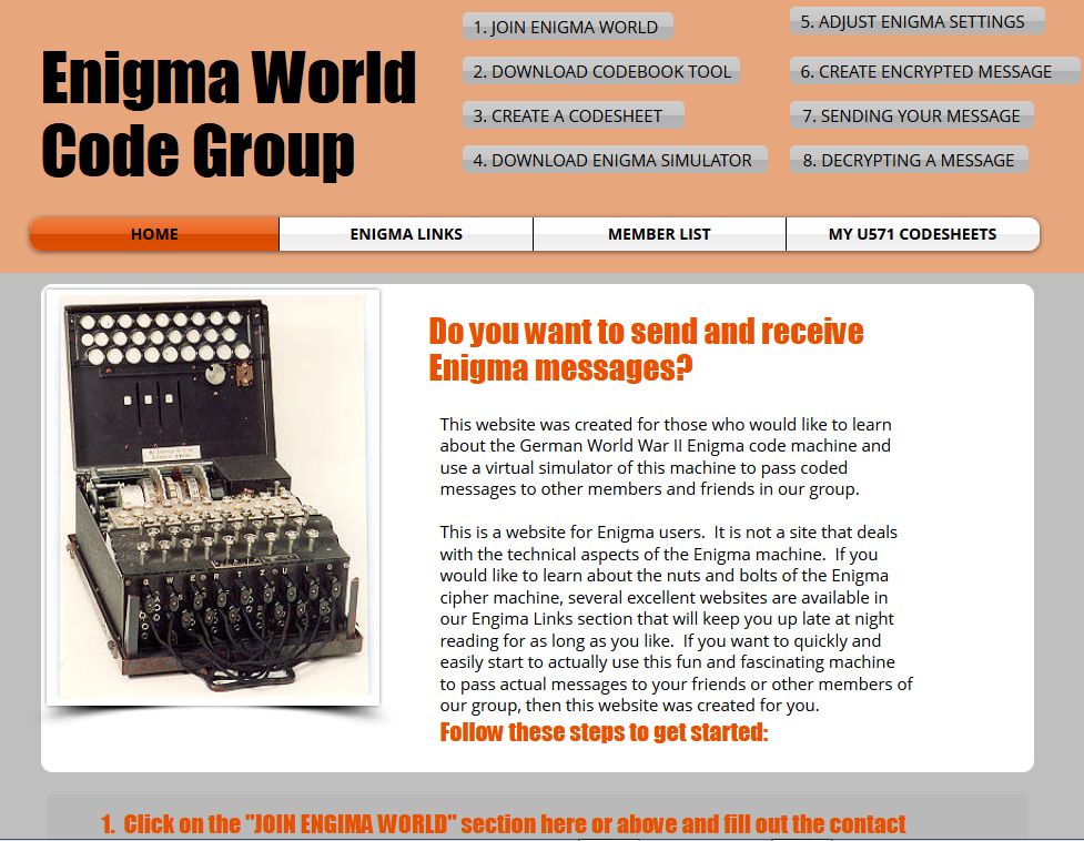 F5IRO Freddy: Enigma World Code Group