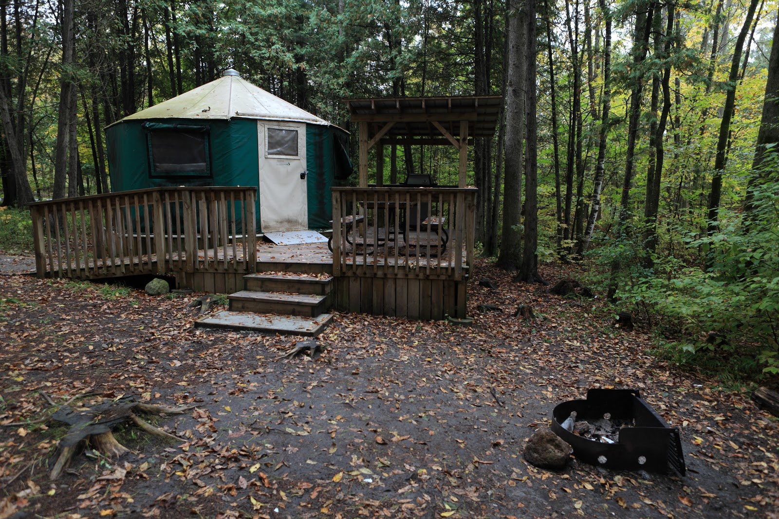 The Campsites: Charleston Lake Ontario Provincial Park, yurt 315A