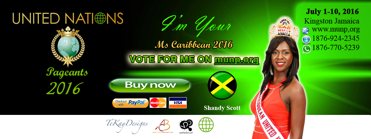 United Nations Pageants : Ms Caribbean United Nations 2016 Shandy Scott