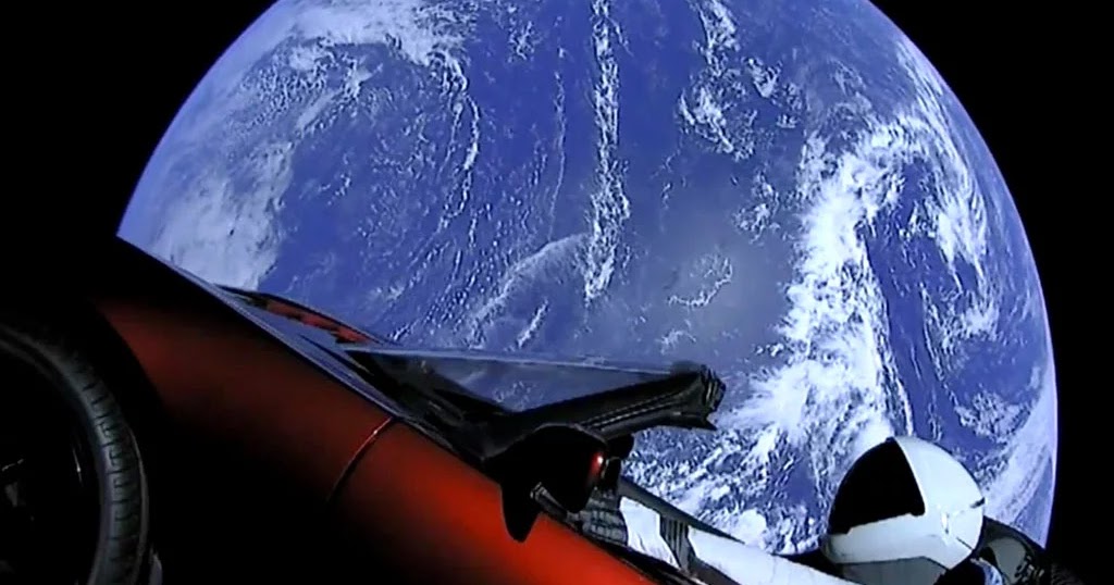Breathtaking Pictures Of Tesla Car Flying Through Space