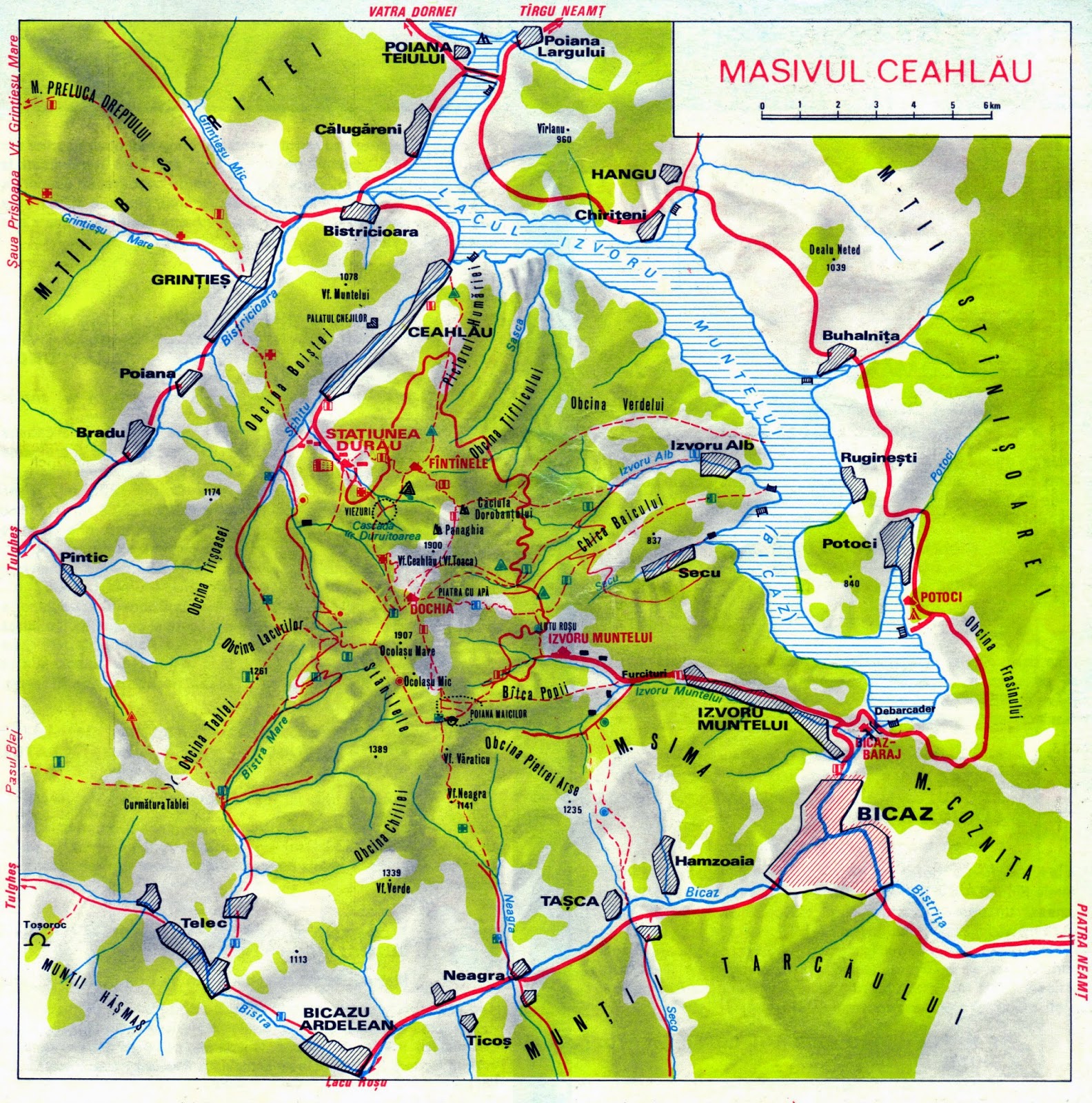 Harta Trasee Montane: Harti turistice trasee montane Romania