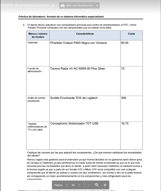 TIC: Práctica: Armado de un sistema de computación especializado