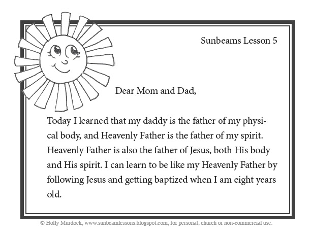 Sunbeam Lesson Ideas