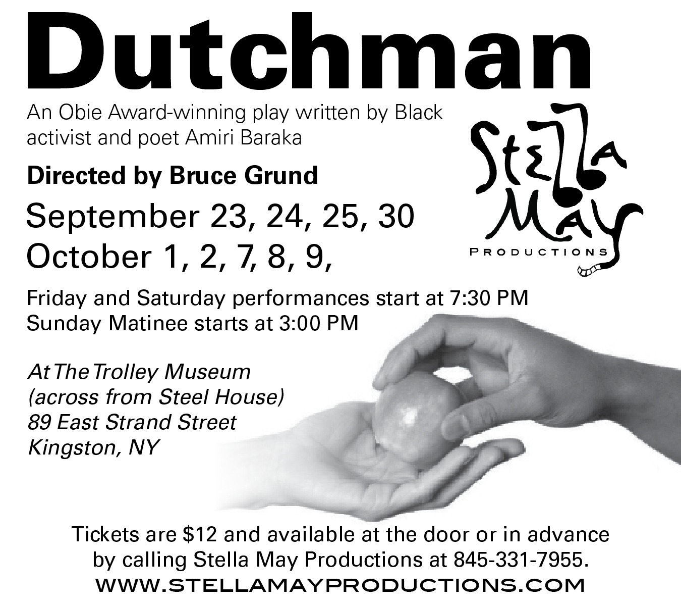 S.P.A.F. (Saugerties Performing Arts Factory): "Dutchman" An Obie Award ...