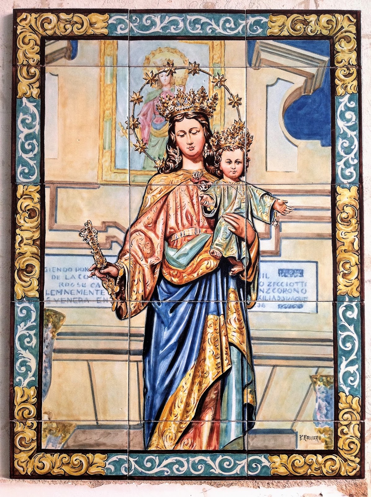 Mosaicos : 3.669.- María Auxiliadora (Sevilla) Colección particular.