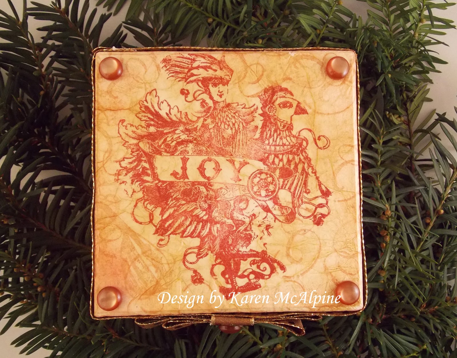 Dreaming and Creating: Vintage Christmas Box with Paper Artsy