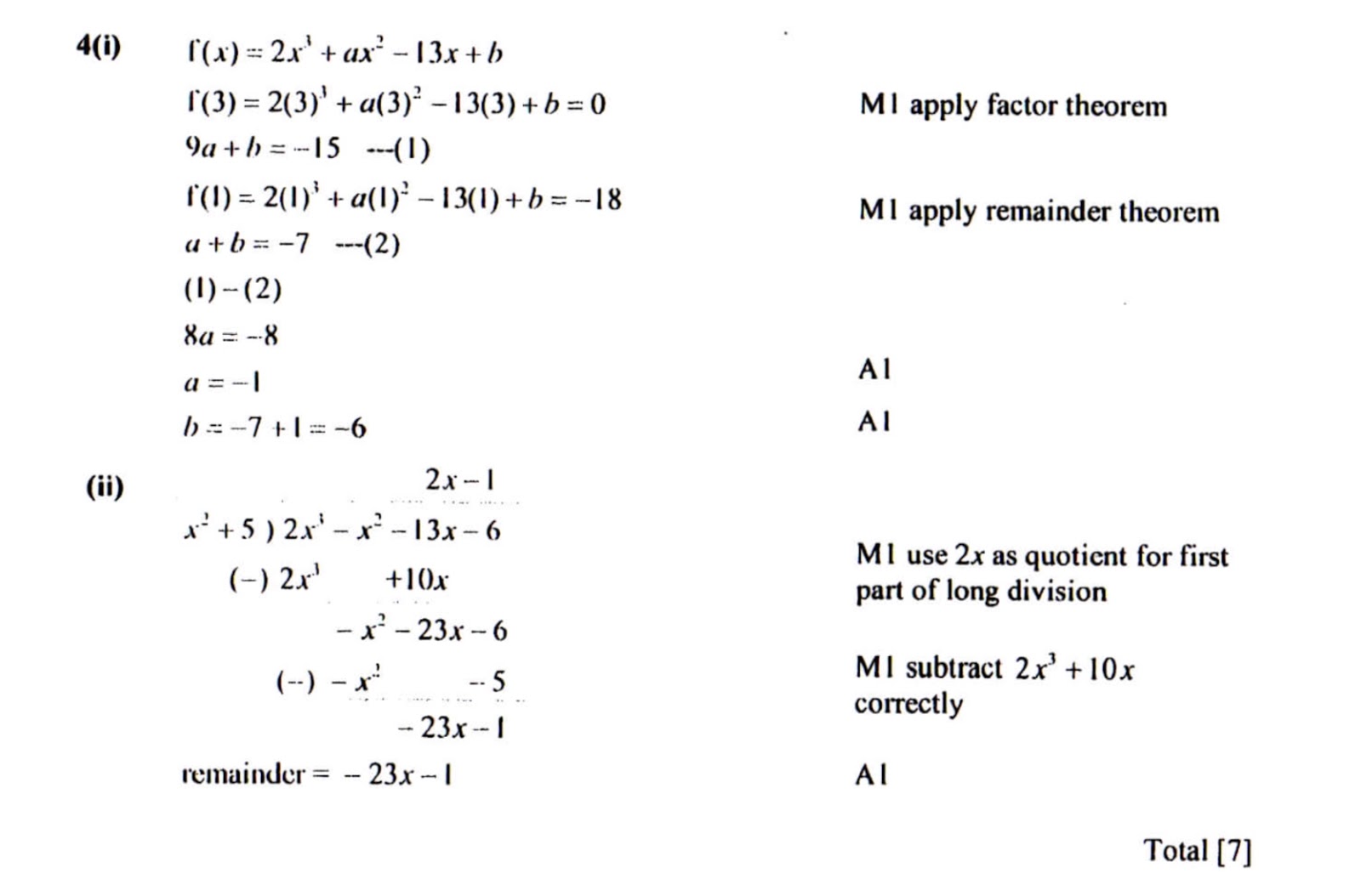 1. Remainder and factor theorem revision and challenging questions O ...