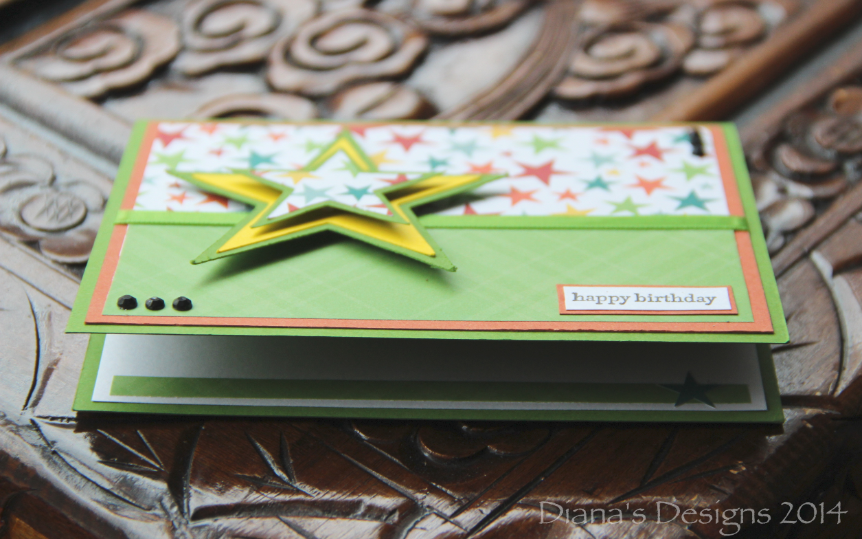 Diana's Designs: Handmade Star Birthday Card