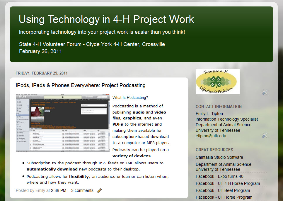 Using Technology in 4-H Project Work