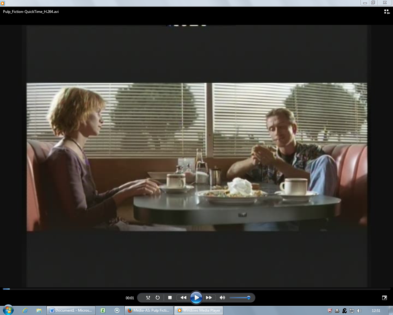 ClaireKaylaAilsaLuke: Pulp fiction opening