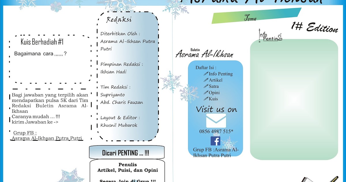 Download Contoh Membuat Template Bagus Menarik untuk Buletin dalam ...