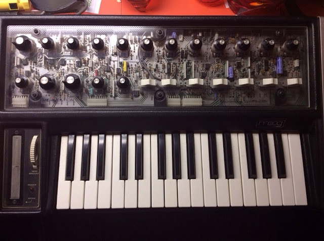 MATRIXSYNTH: Custom Moog Micromoog SN 5326 with Clear Acrylic Front Panel