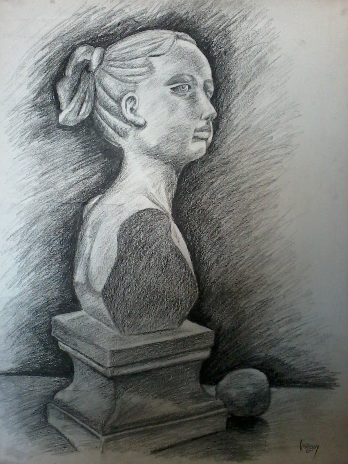 ArteZag: Dibujo a carboncillo de un calco