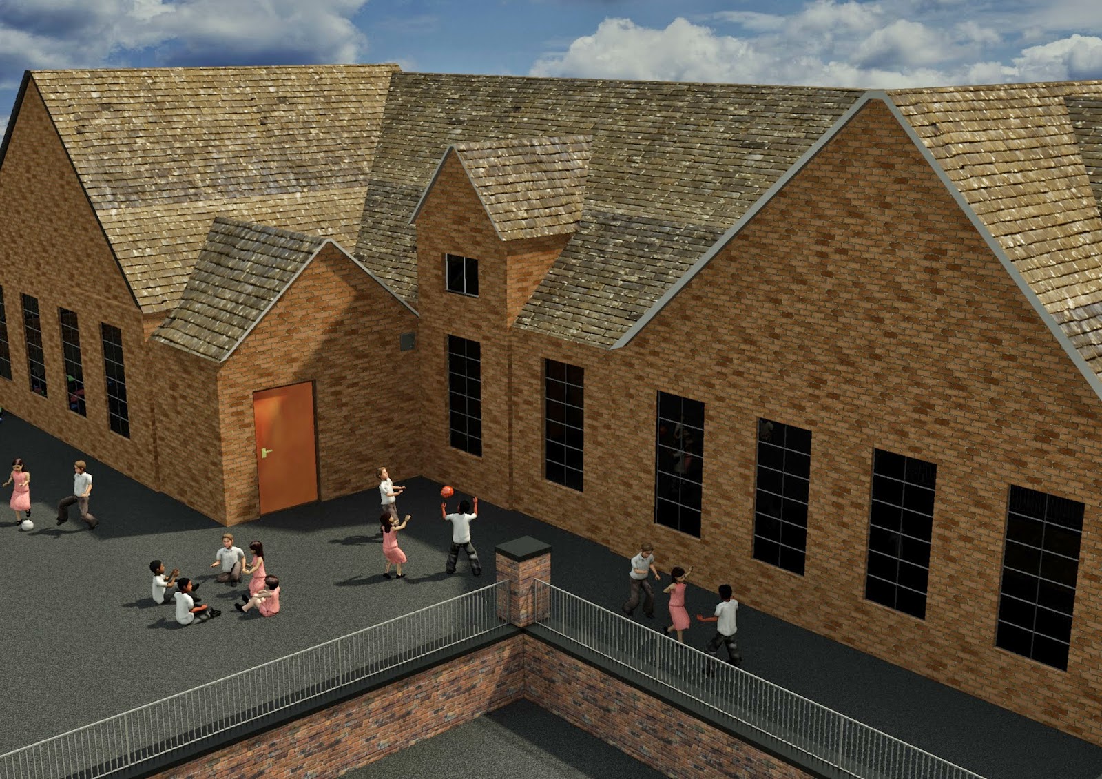 College: 3D School Complete Renders