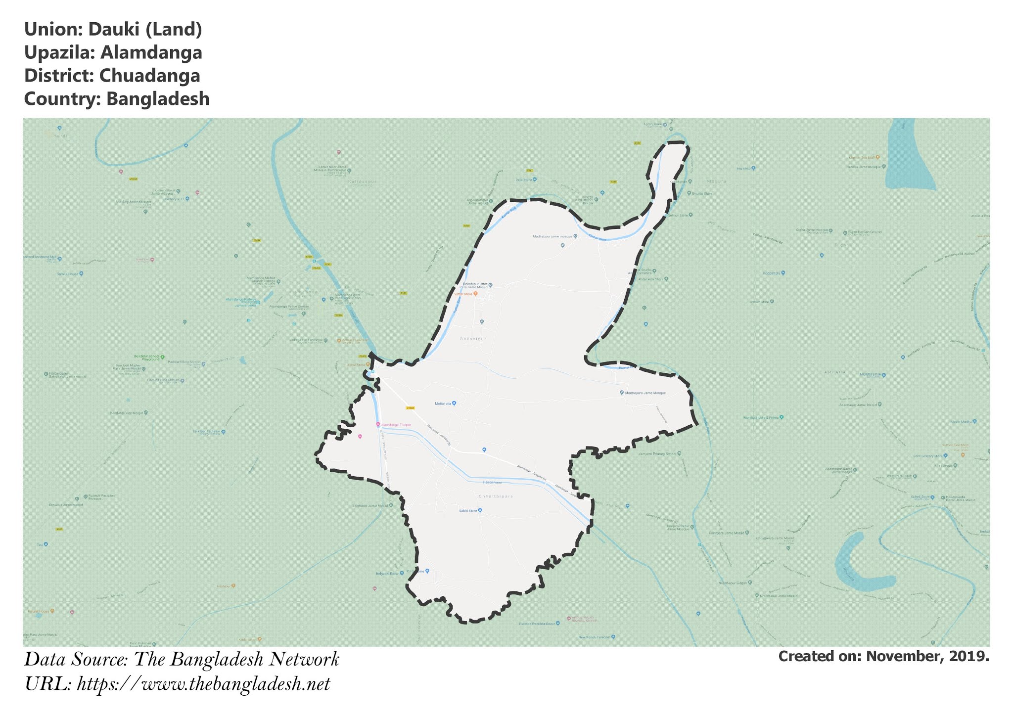 Dauki Union, Chuadanga