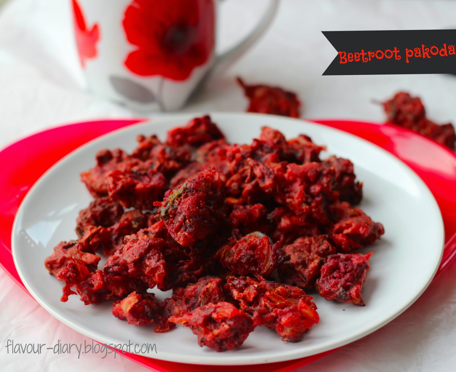Flavour Diary: Beetroot Pakoda/Pakora /Bajji