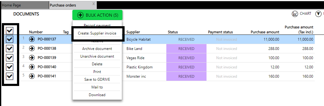 Bulk-pack-receive-invoice-load-material-deliver-finished-goods - ERPAG