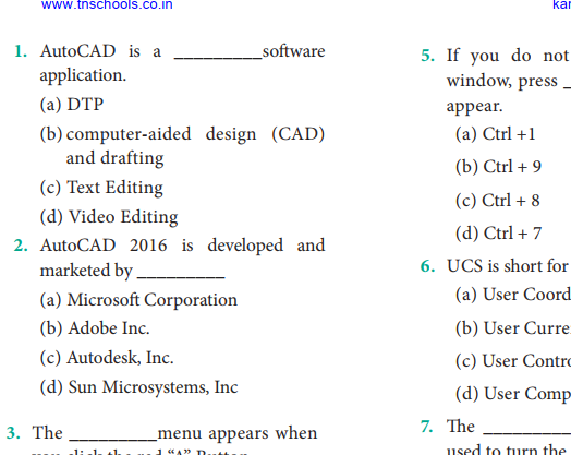 Plus Two Computer Technology Unit-VI One Mark Question Paper (English Medium) - 2019-new syllabus