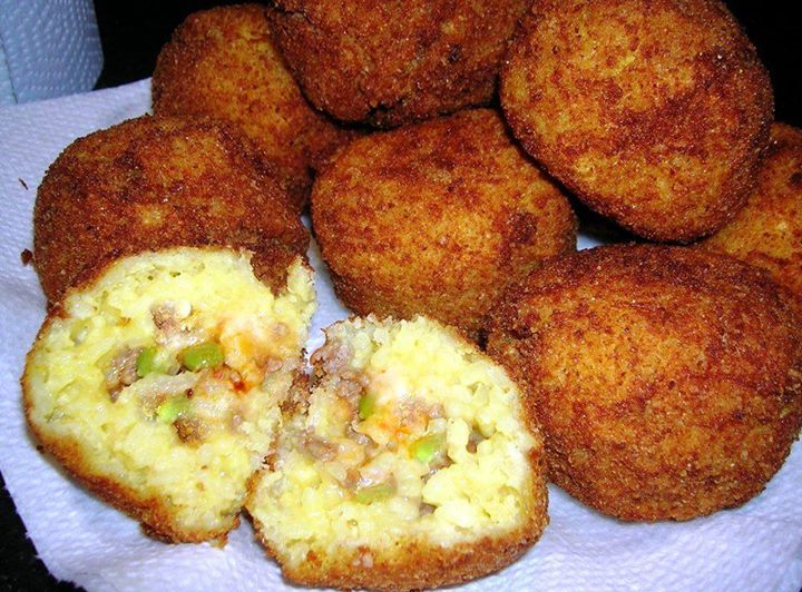 recipes for you: recipe : SICILIAN RICE BALL WITH MEAT & PEAS.