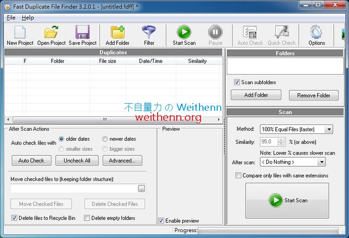 Fast Duplicate File Finder Free – 一堆重複檔案怎麼整理？ 幫您找出來!! ~ 不自量力 の Weithenn