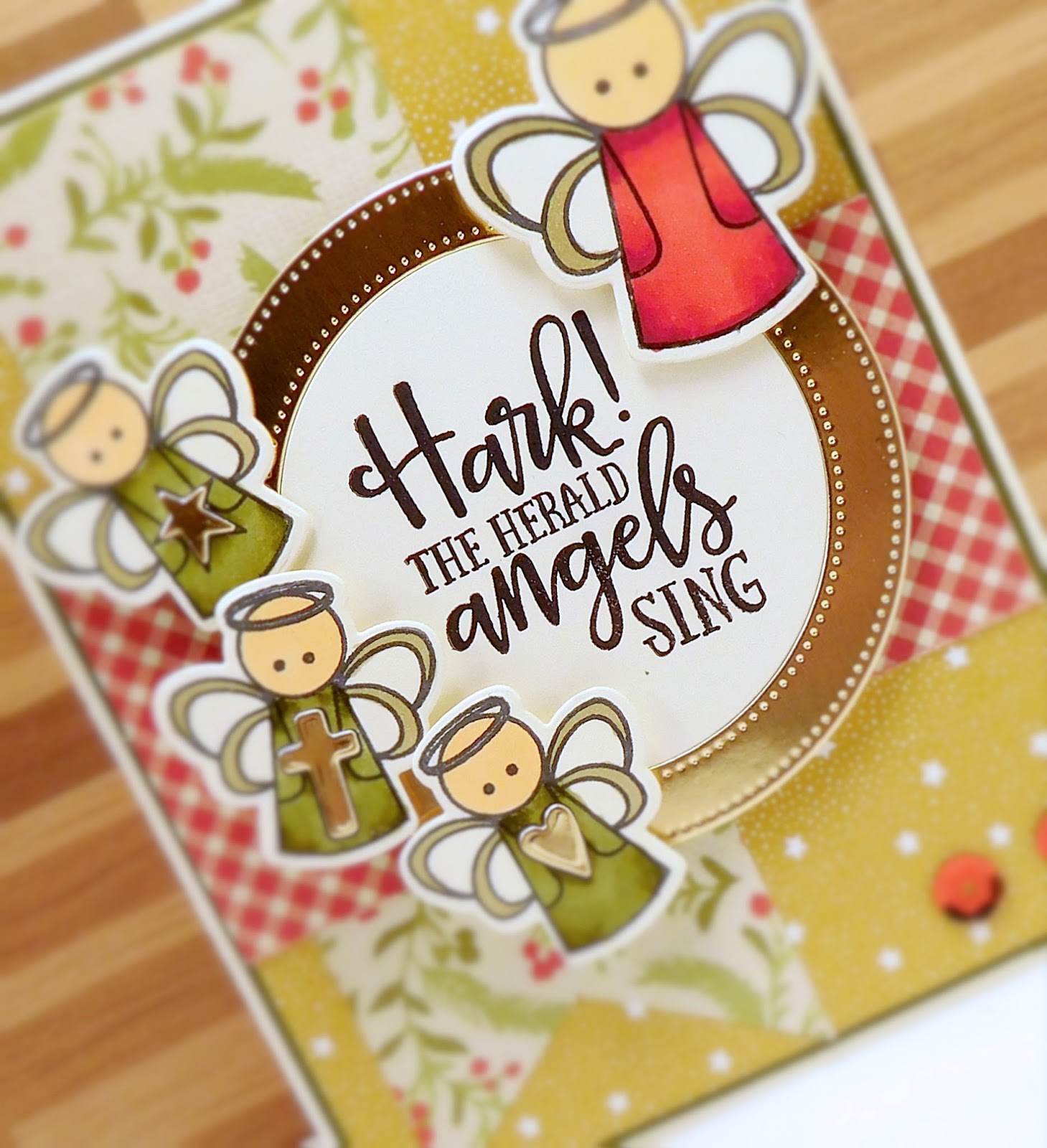 Stamps At Play: Merry Monday Christmas Card Challenge #229 - Angels