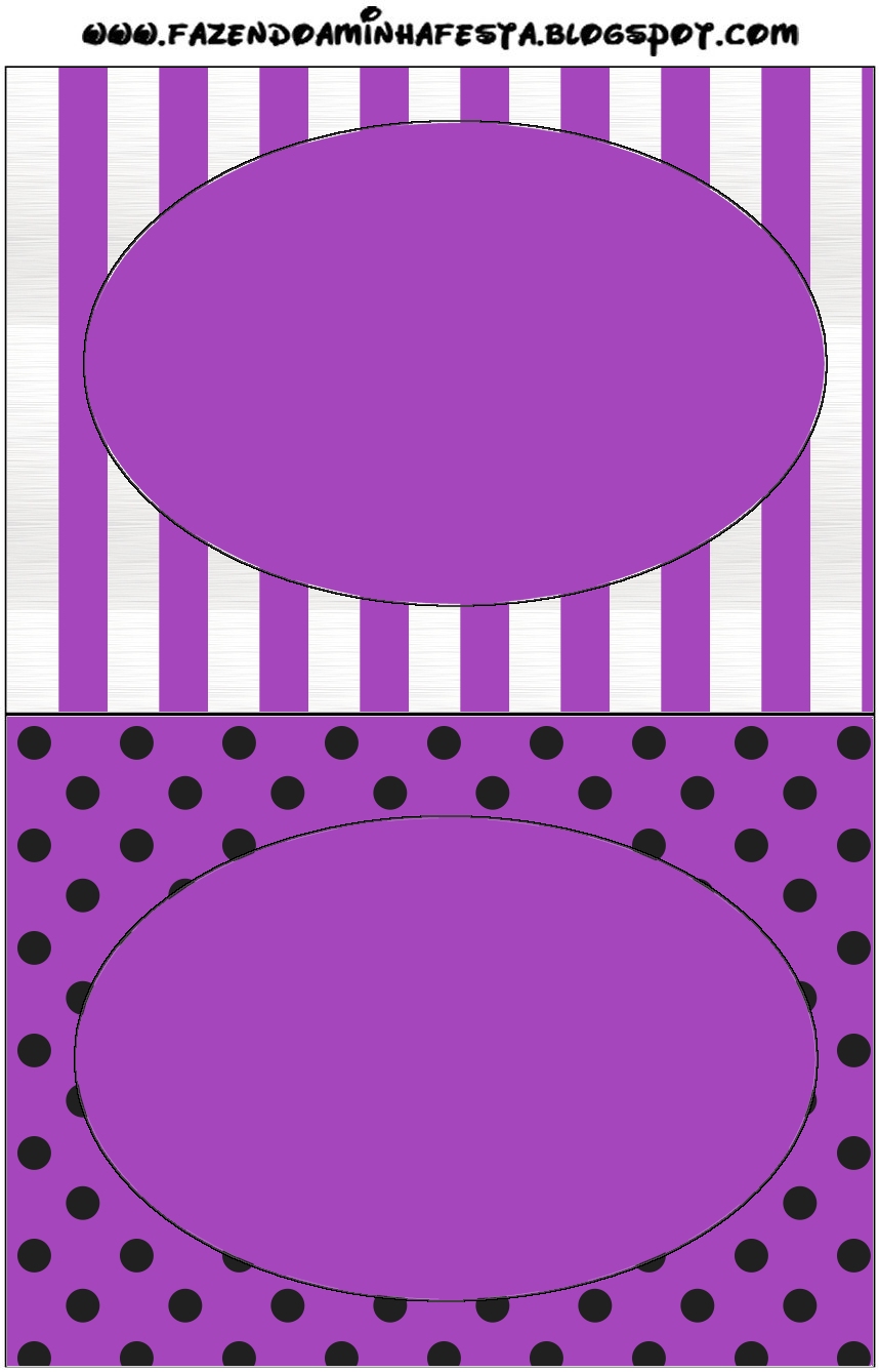 Black Polka Dots in Purple: Free Printable Candy Bar Labels. | Oh My ...