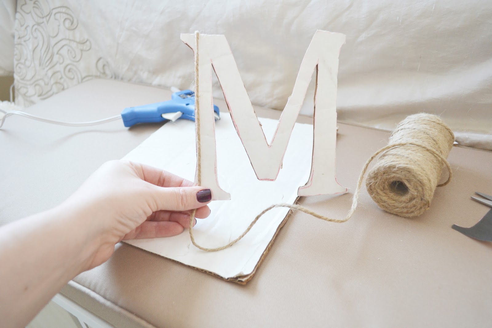 Fawn Over Baby: DIY: Twine-Wrapped Initials