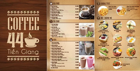 Các mẫu menu cafe đẹp nhất hiện nay