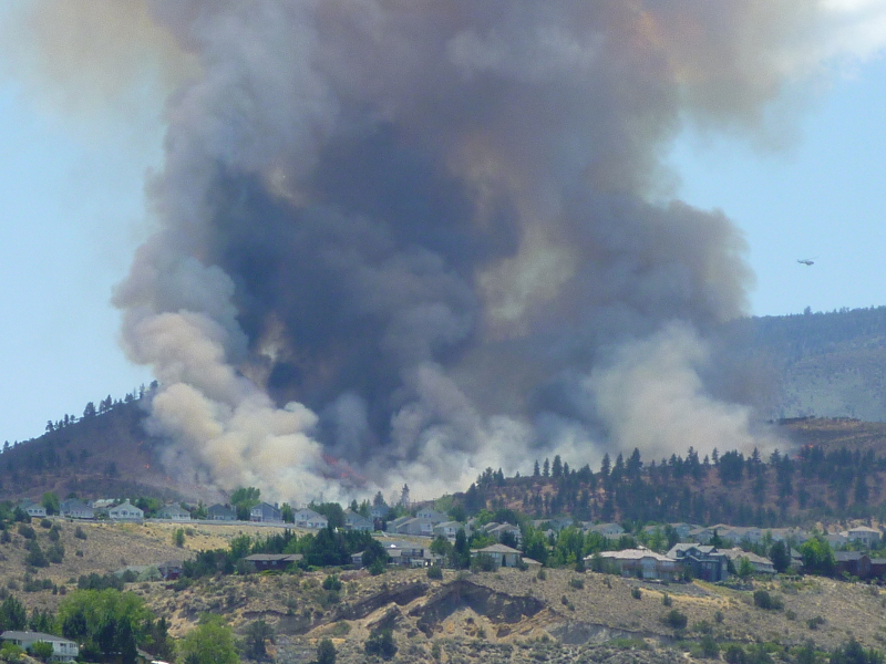 Trailing Ahead: Reno WUI fire near Caughlin Ranch (Pinehaven Fire)