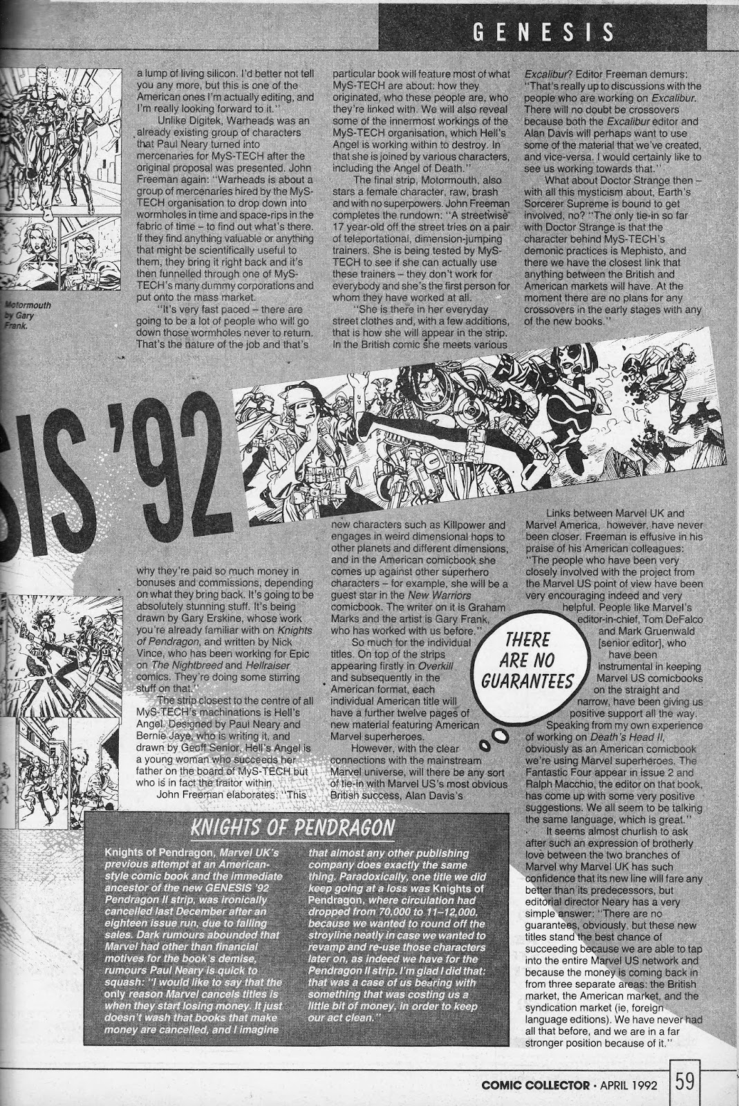 STARLOGGED - GEEK MEDIA AGAIN: 1992: MARVEL UK'S GENESIS 92 PREVIEWED ...