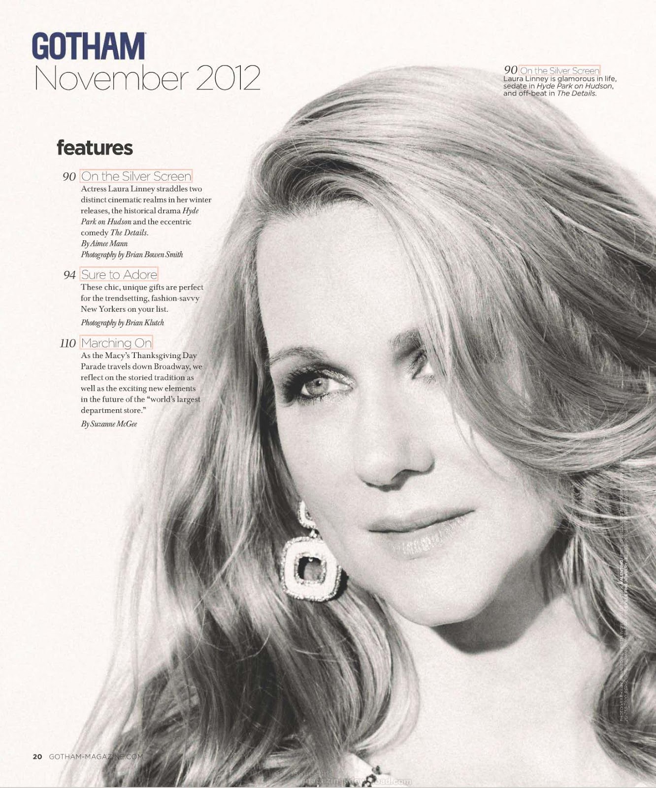 Laura Linney hot stills Gotham USA Nov 2012 magazine ~ world actress ...