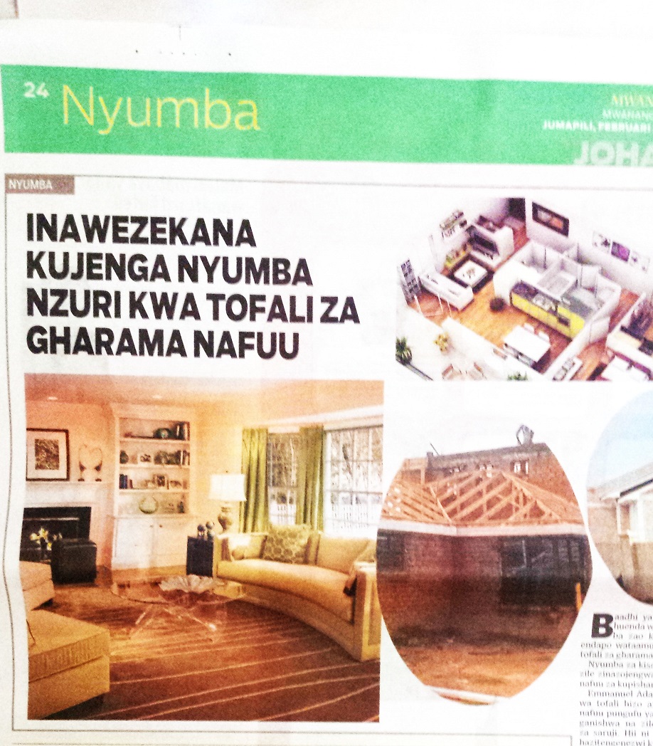 .: Upambaji wa nyumba za tofali za gharama nafuu