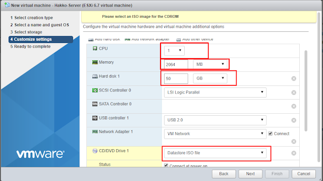 Membuat Virtual machine di VMWARE ESXi 6.7 - Hakko Blog's