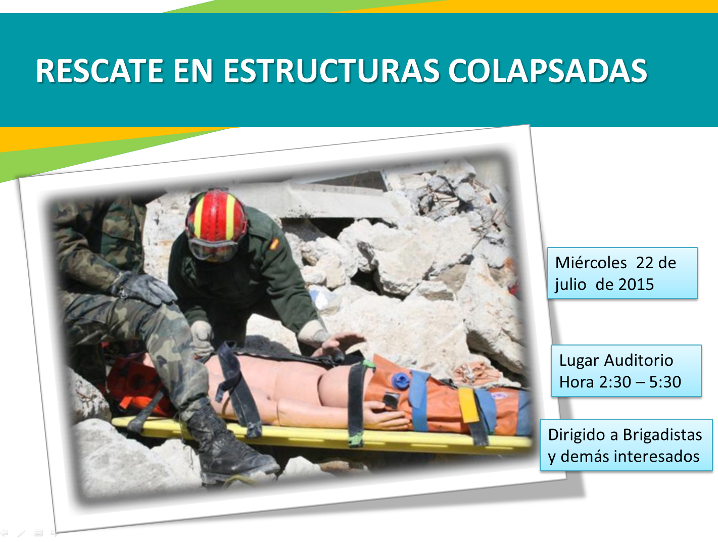 SIGA SENA SALUD: Capacitación en Rescate Estructuras Colapsadas CFTHS