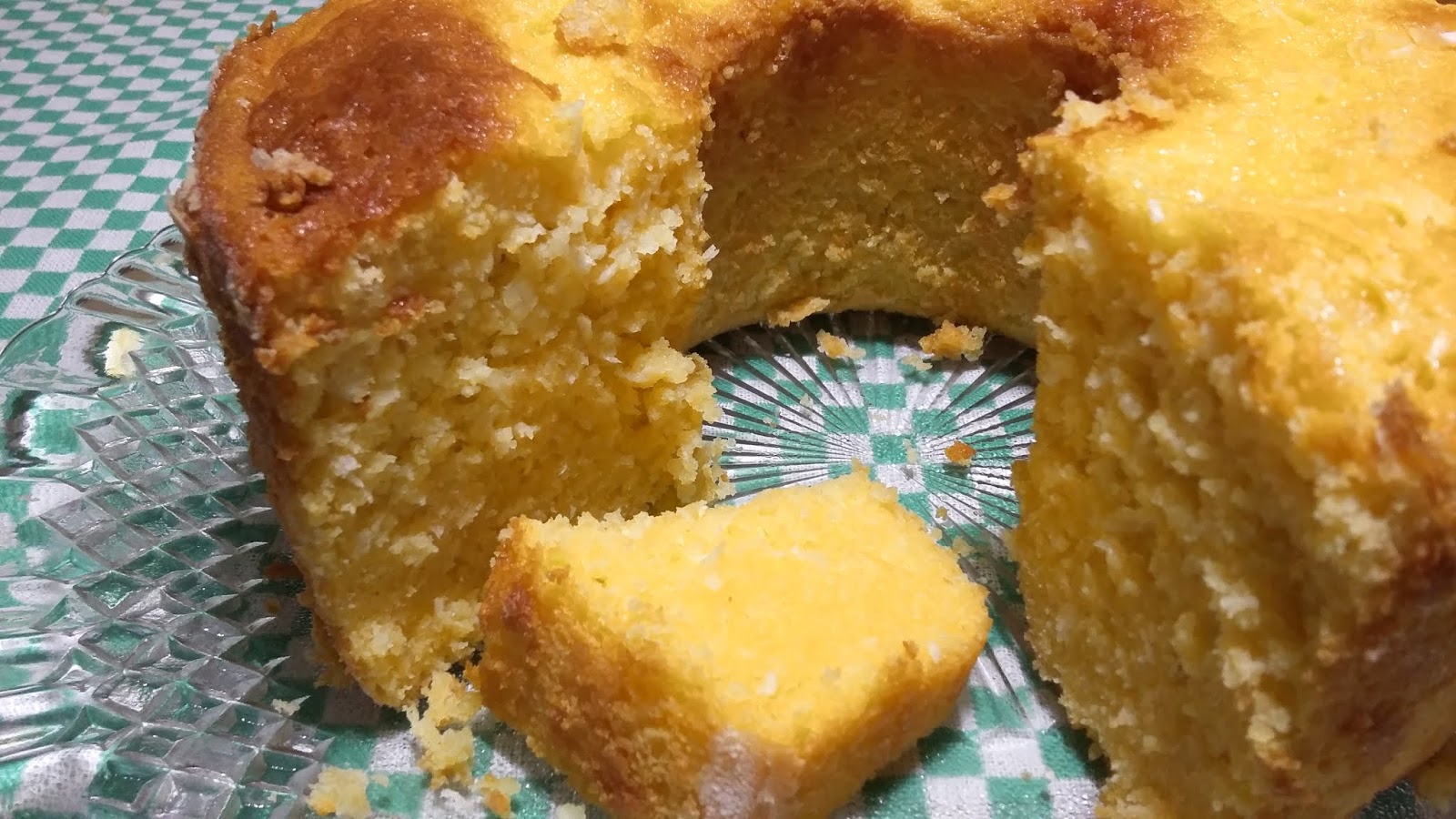 Papo com a Cris: Receita: Broa de Coco