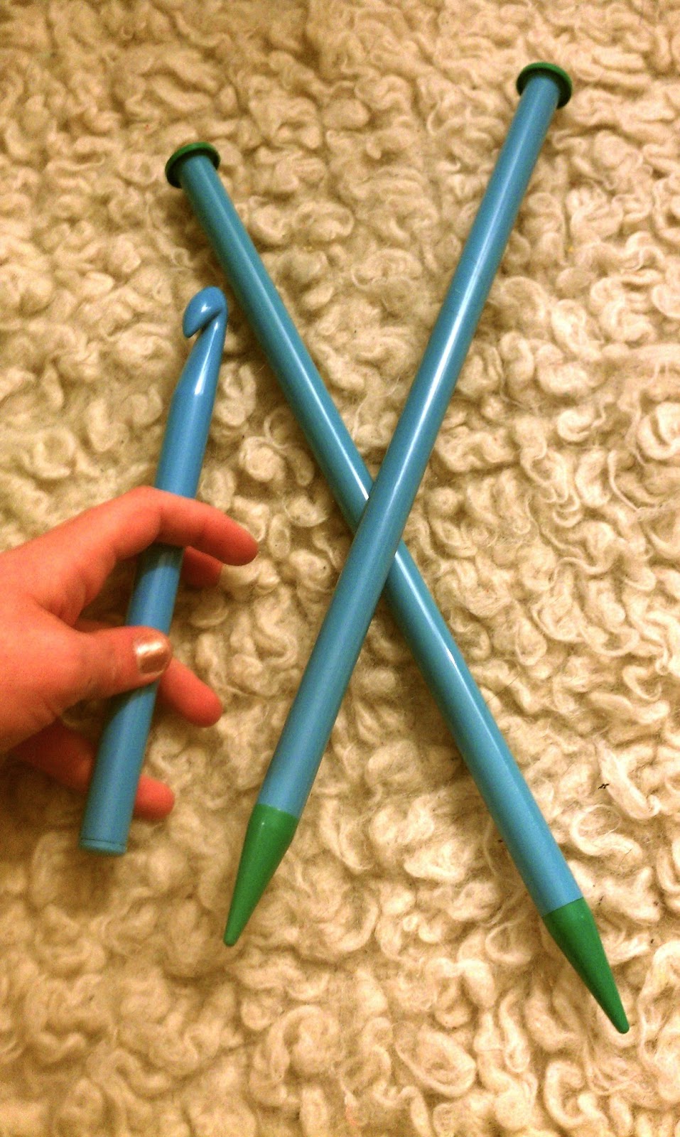 With Hands: Extra Large Hooks & Needles