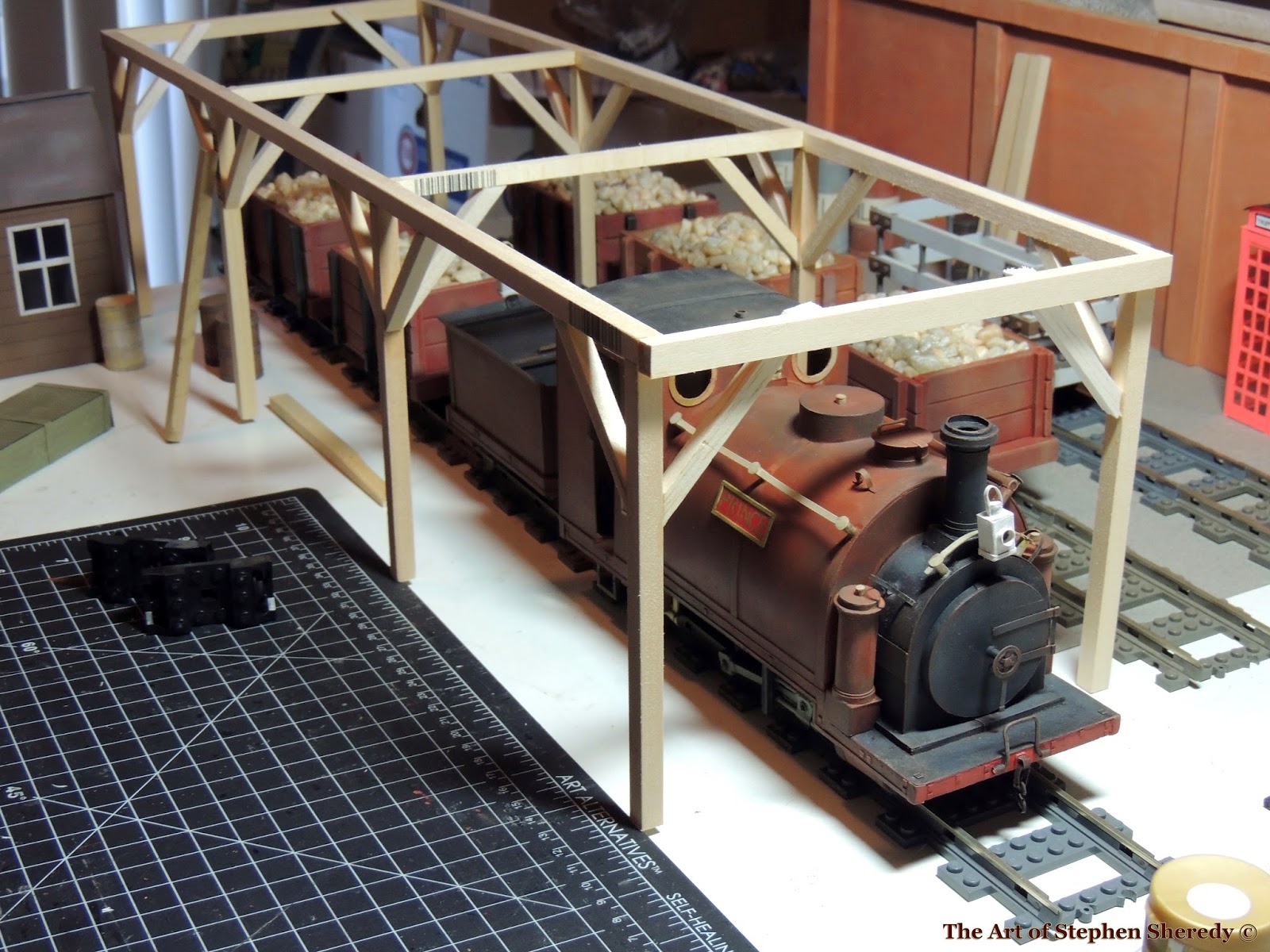 SodorModelRailroading: "Slate Quarry," Walls & Sheds