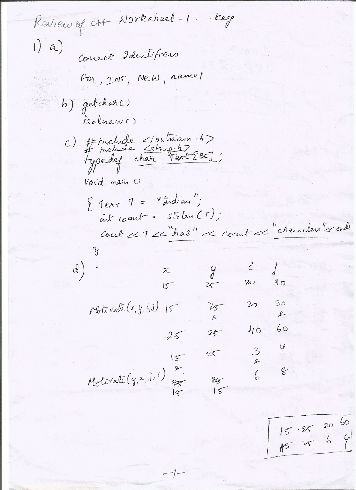12ecps Review Of C Ws Key