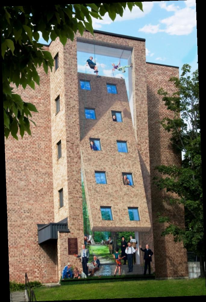 Optical illusions on buildings