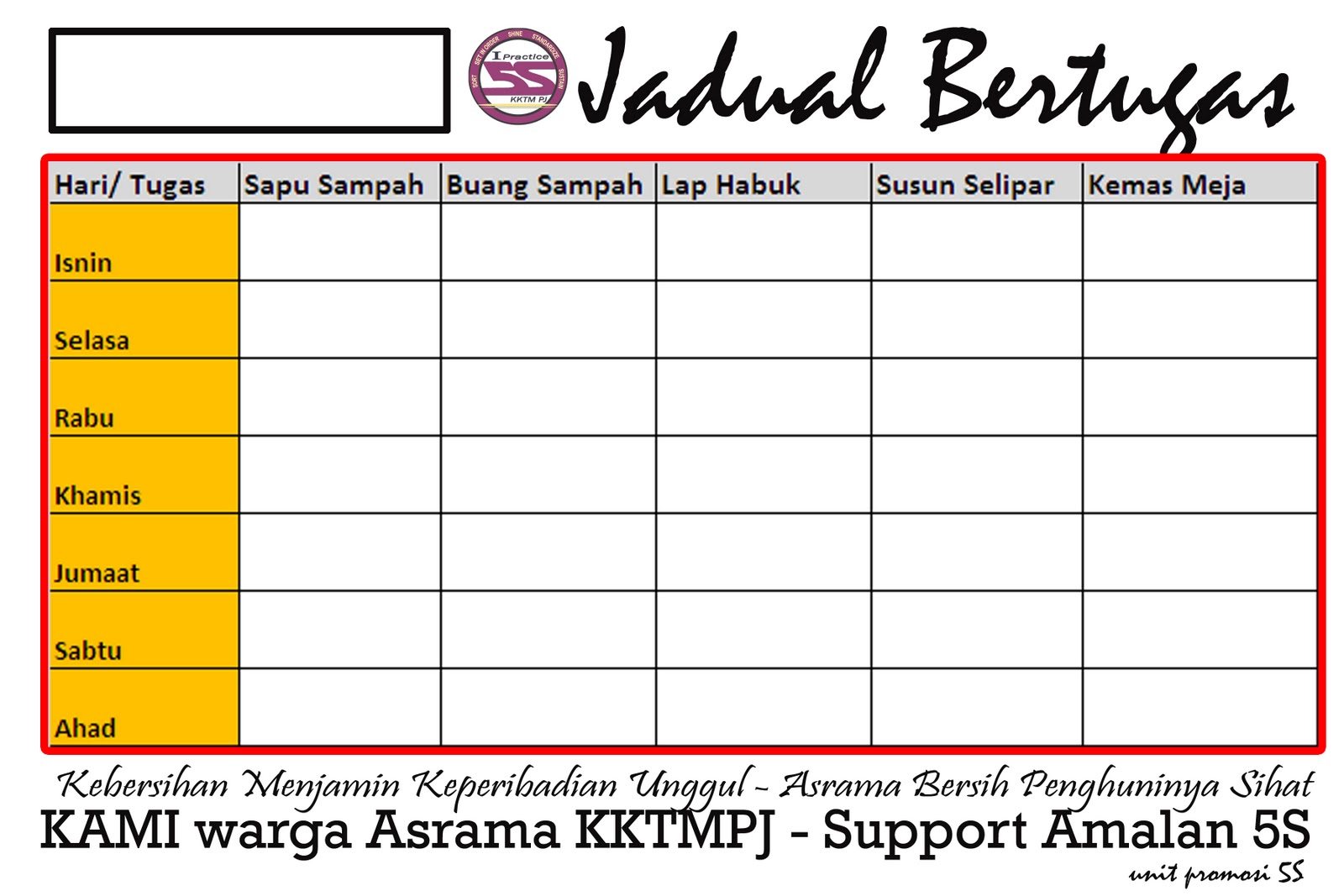 Amalan 5S KKTM Petaling Jaya