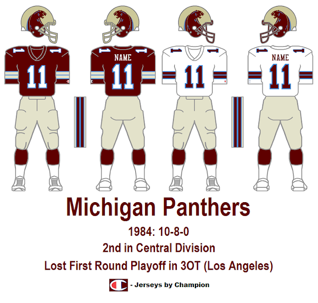USFL Uniform Database Update Blog: 1984 Michigan Panthers
