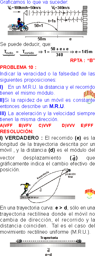 MOVIMIENTO RECTILÍNEO UNIFORME MRU FÓRMULAS EJEMPLOS Y EJERCICIOS RESUELTOS
