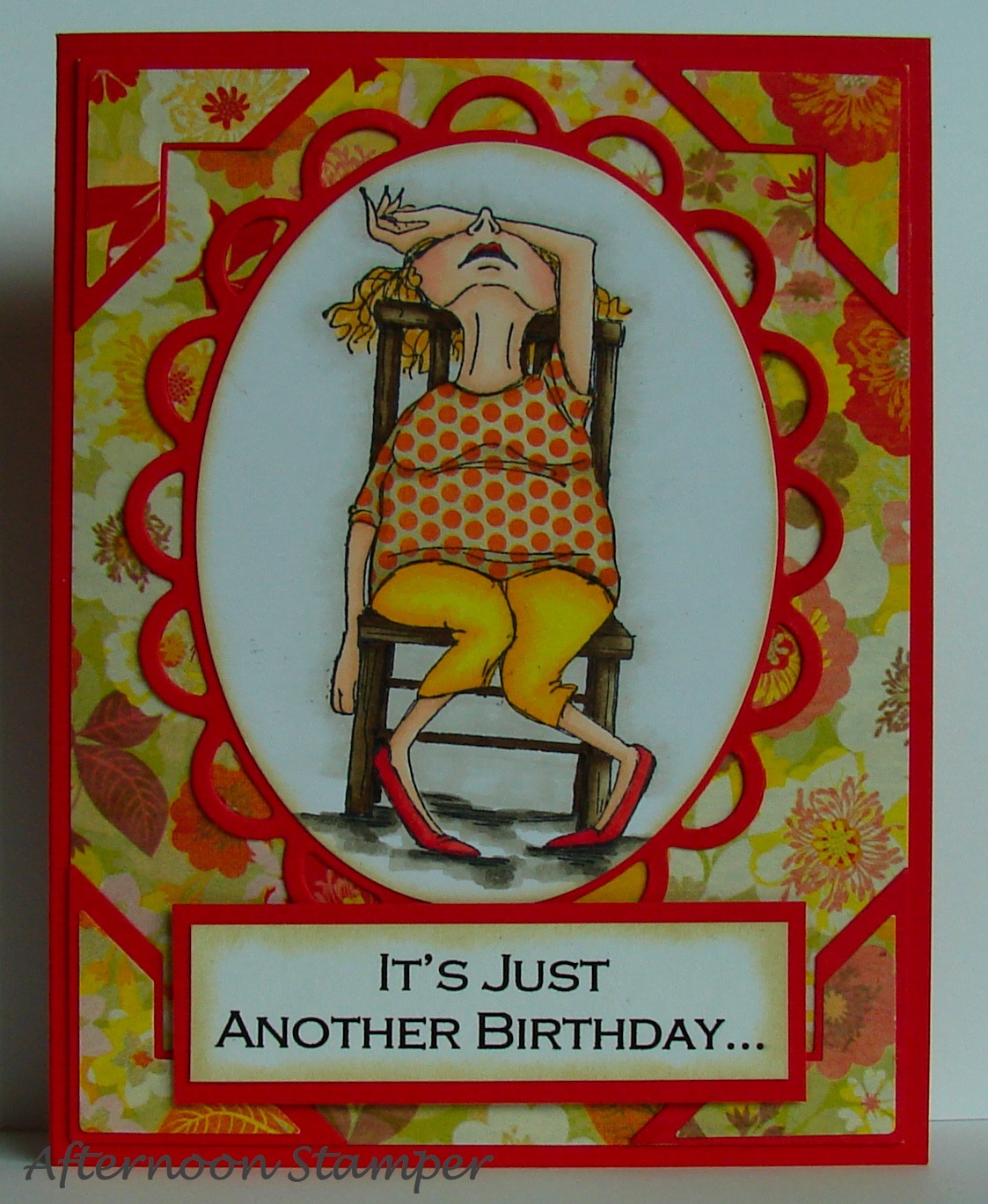Afternoon Stamper: Birthday Card Using Art Impressions "Madge"